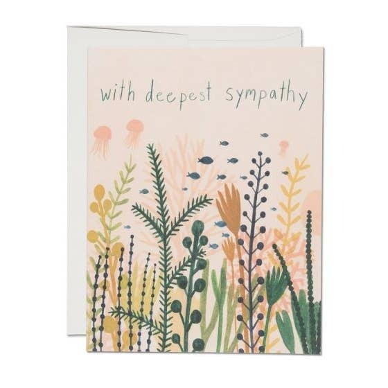 Red Cap Cards - Underwater Sympathy Greeting Card | White Pumpkin Studio